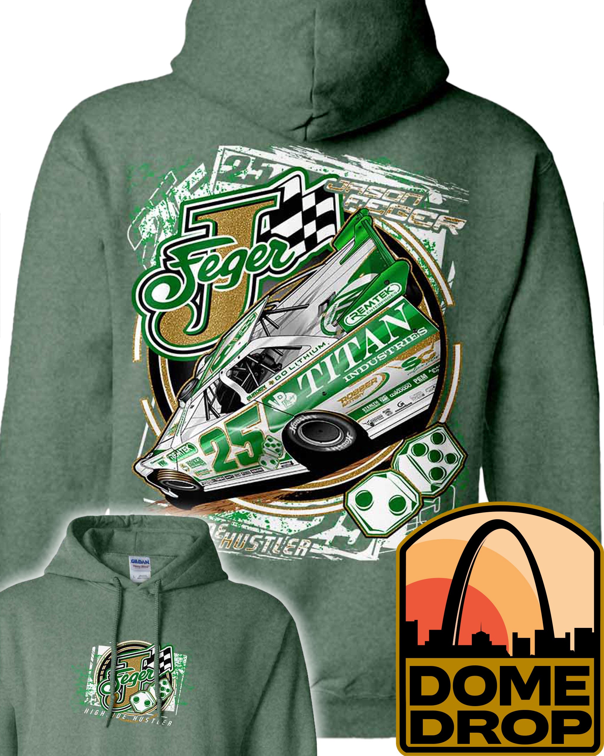 Jason Feger's dirt late model Neon Rush t-shirt – Hustler Speedshop